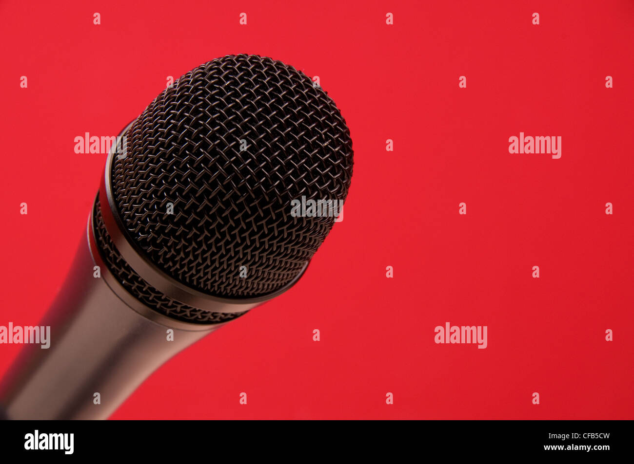 Microphone on red Stock Photo - Alamy