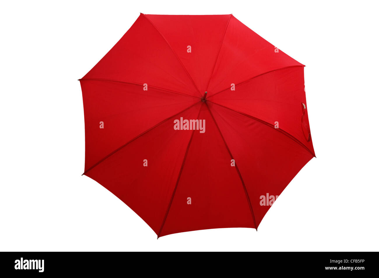 Open red umbrella isolated on white. Clipping path included Stock Photo ...
