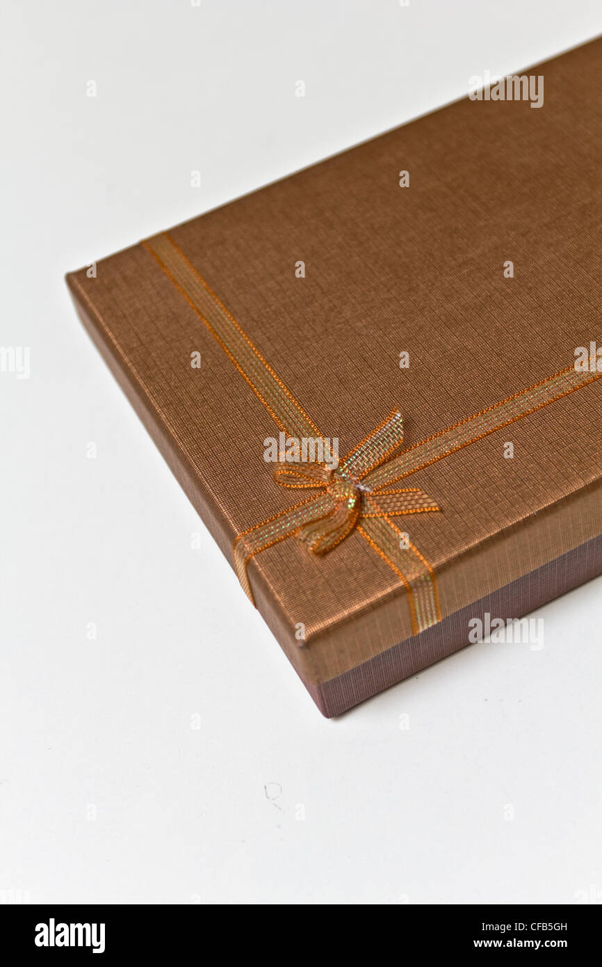 Gift box with ribbon Stock Photo - Alamy