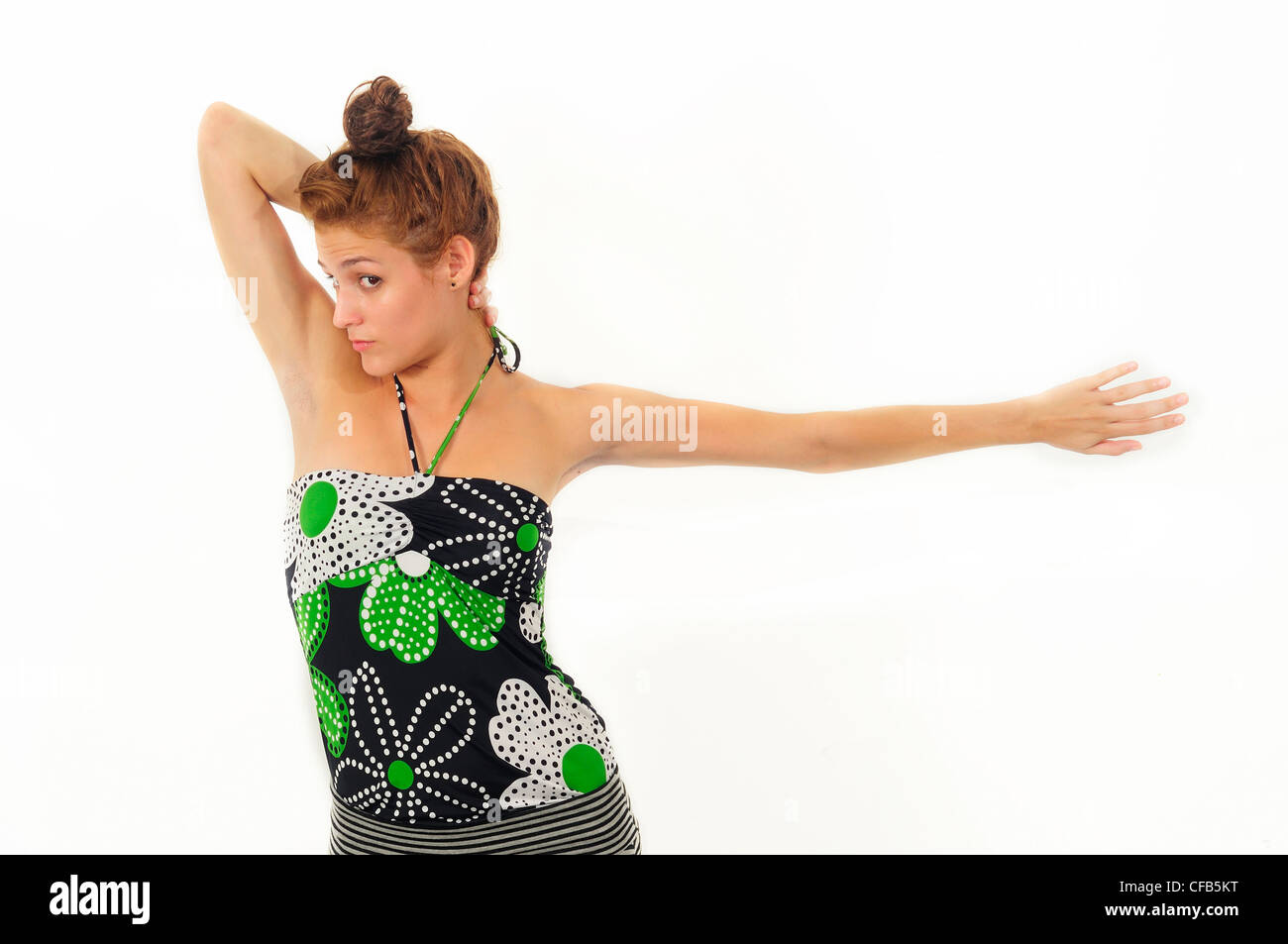 Beautiful woman extended hand isolated hi-res stock photography and ...