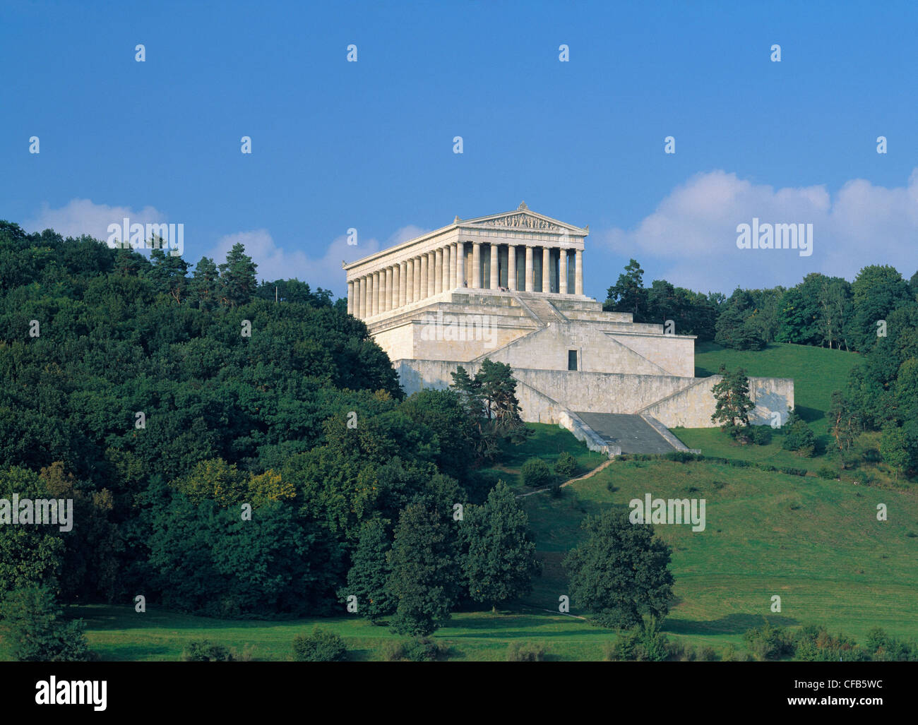 Germany, Donaustauf, Danube, Bavarian Forest, Upper Palatinate, Bavaria ...