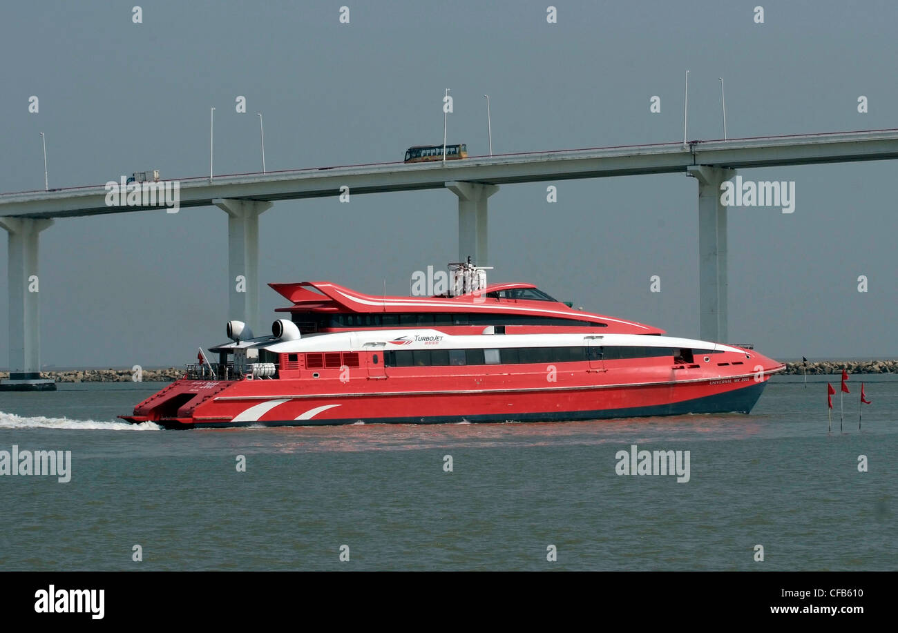 CHINA MACAU SAR Transport Fast catamaran ferries and helicopters link ...