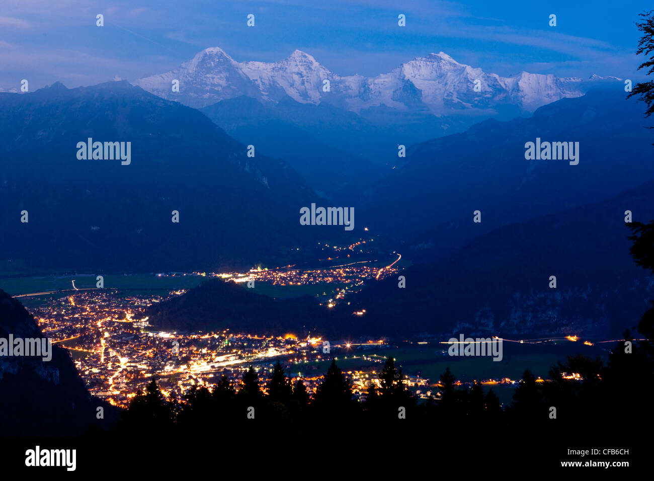 Interlaken switzerland night hi-res stock photography and images - Alamy