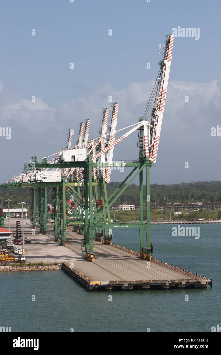 Gantry cranes at Colon Container Terminal on Manzanillo Bay at Colon ...