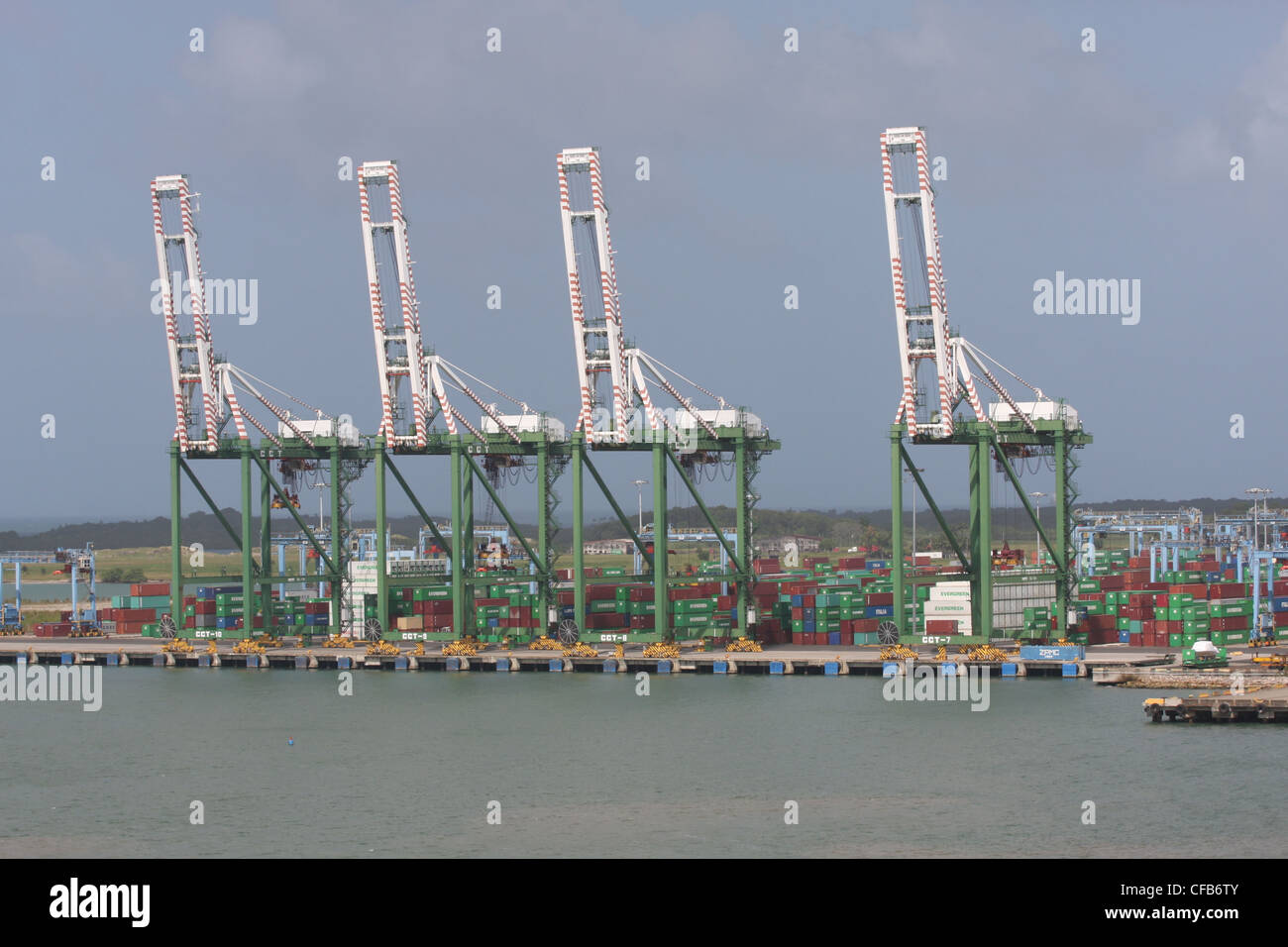 Gantry cranes at Colon Container Terminal on Manzanillo Bay at Colon ...