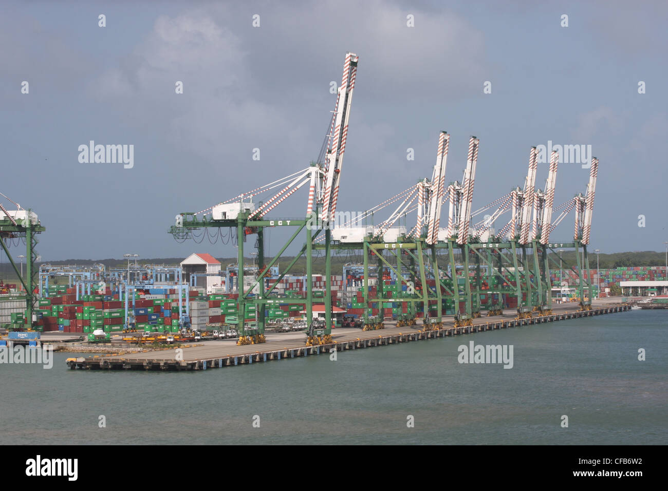 Gantry cranes at Colon Container Terminal on Manzanillo Bay at Colon ...