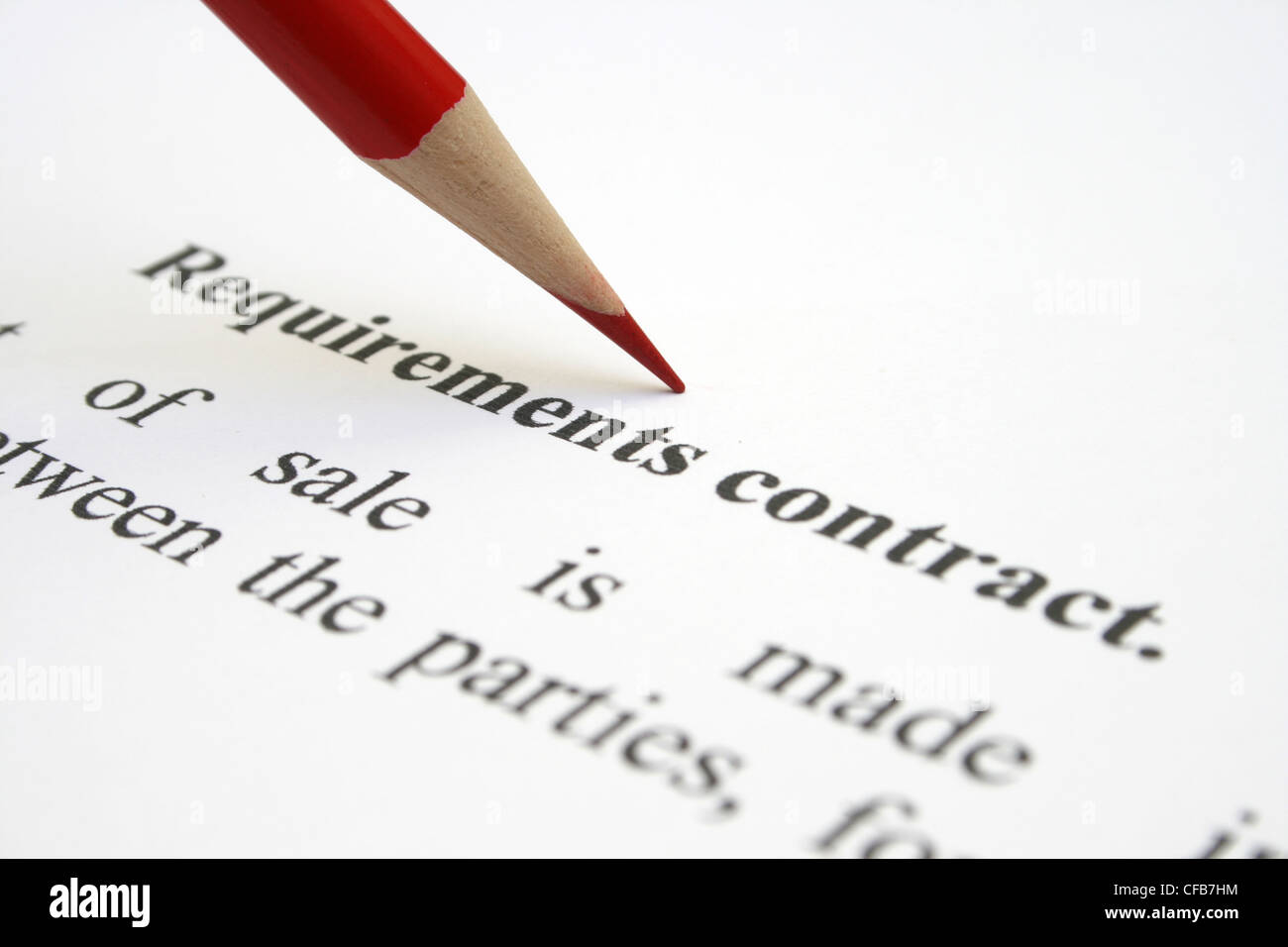 Requirements contract hi-res stock photography and images - Alamy