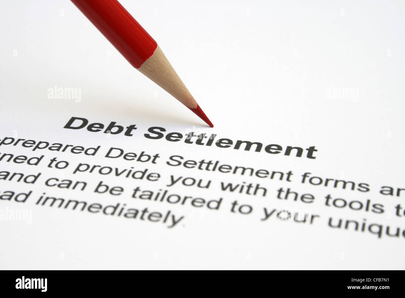 Settlement statement form financial hi-res stock photography and images ...