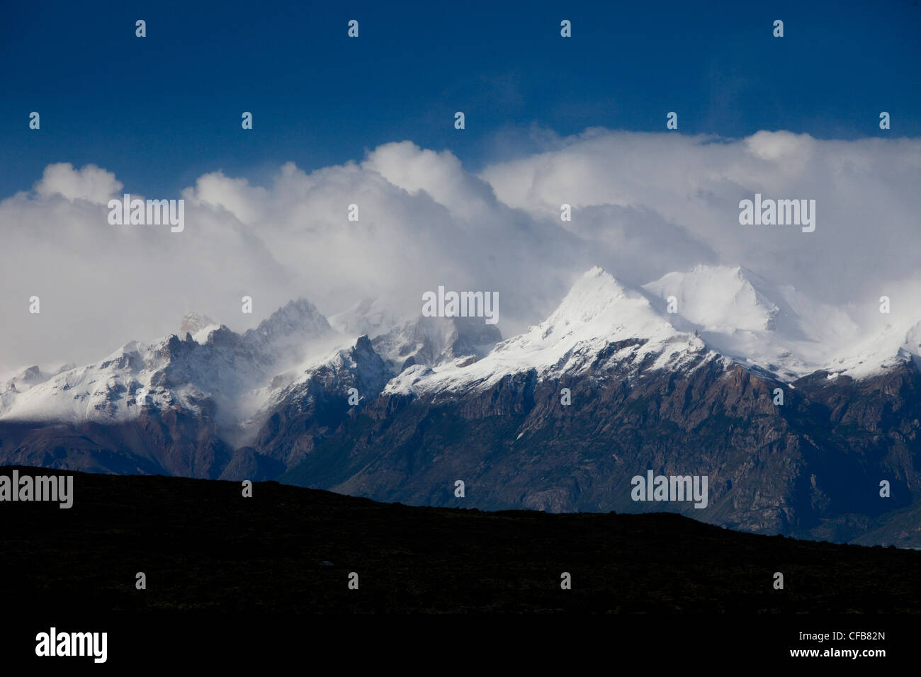 South America, Patagonia, Argentina, mountains, snow, scenery Stock ...