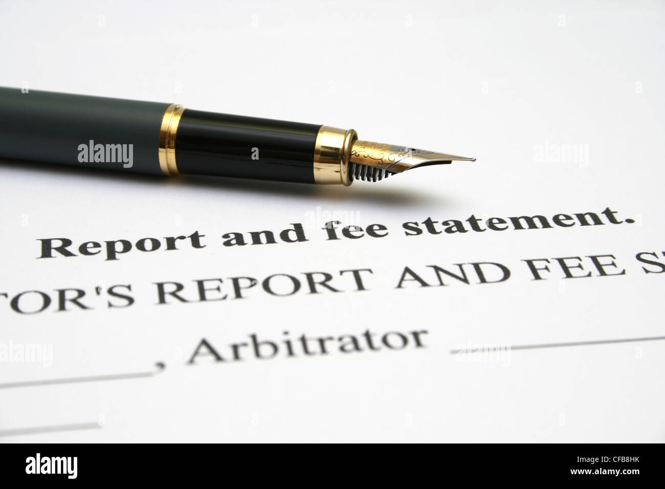 Report fee statement hi-res stock photography and images - Alamy