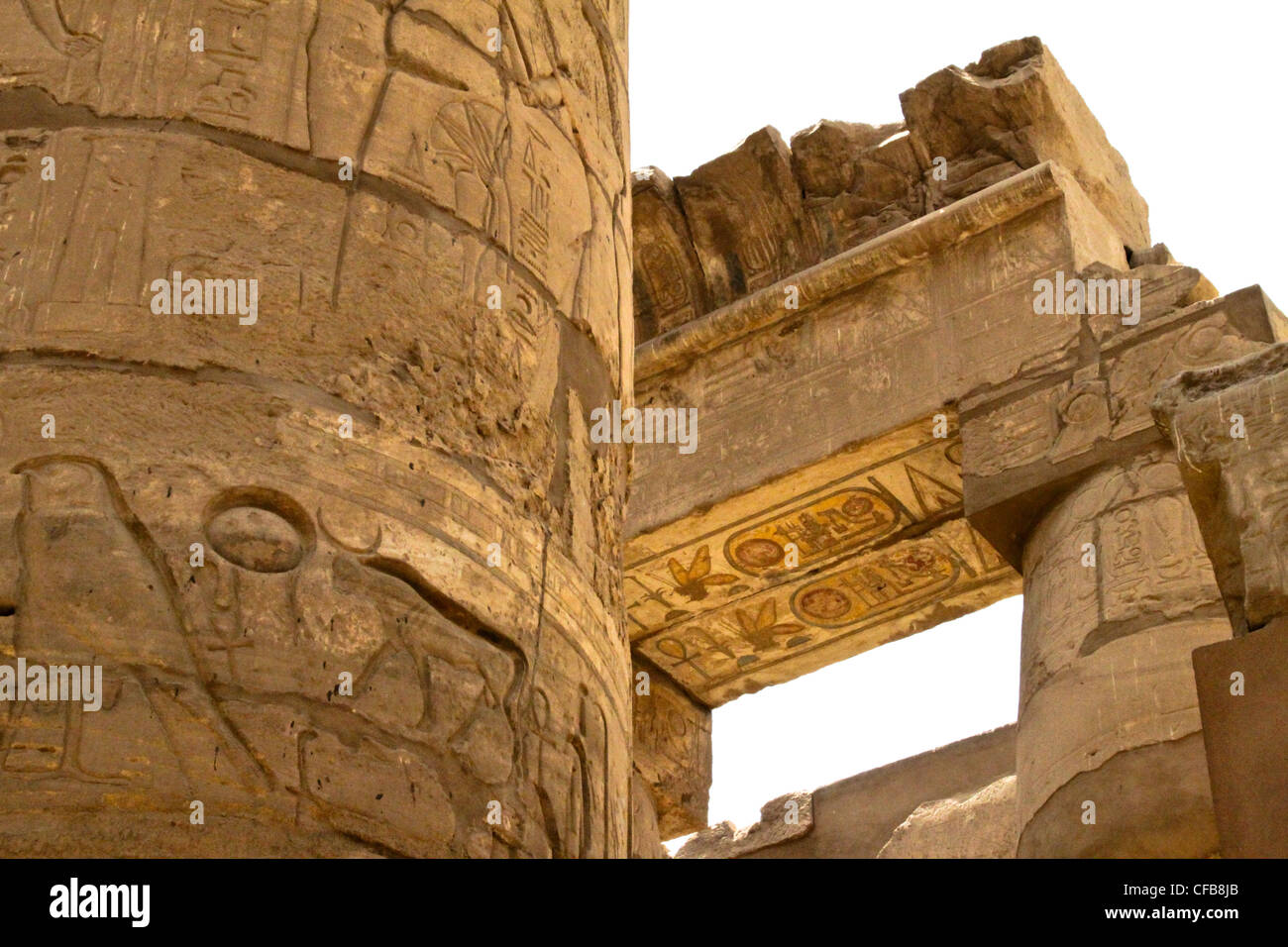The great temple of Karnak dedicated to the worship of Amun, in the ...