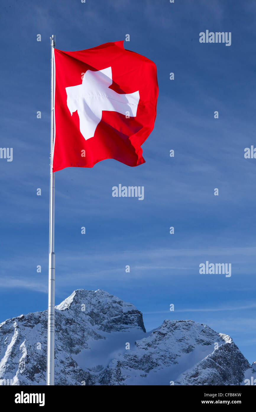 Switzerland flag swiss flag switzerland graubunden hi-res stock ...