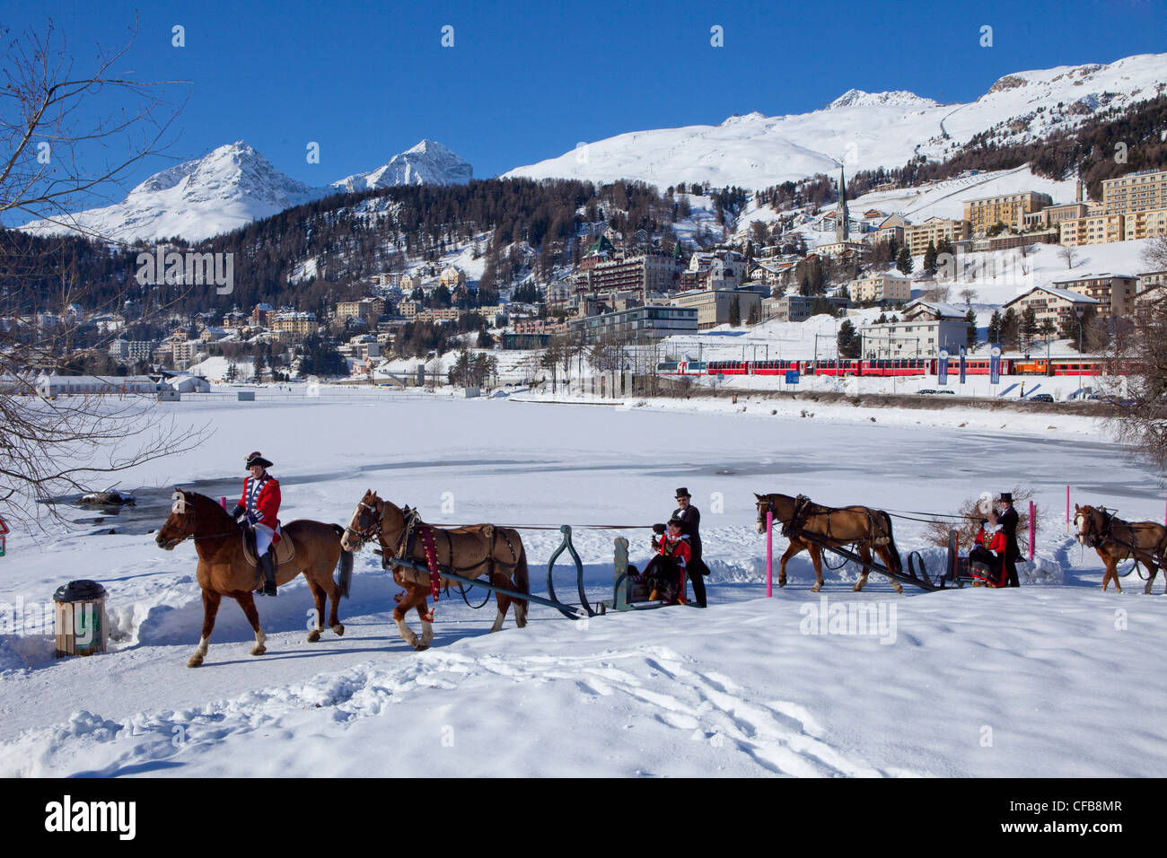 Tradition, folklore, national costumes, nature, horse, sledge, sleigh ...