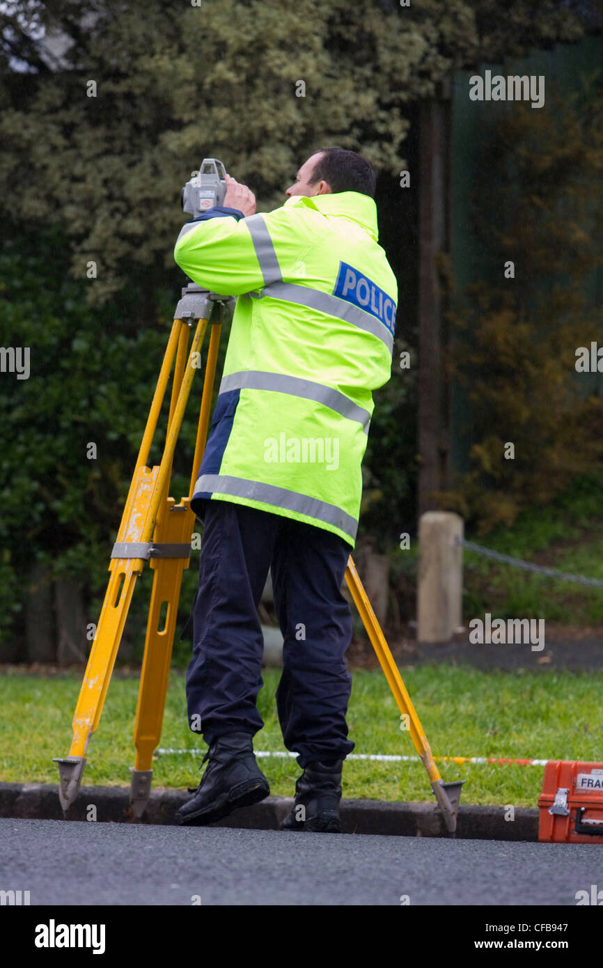 Police at the scene where a male was shot by police executing a warrant ...