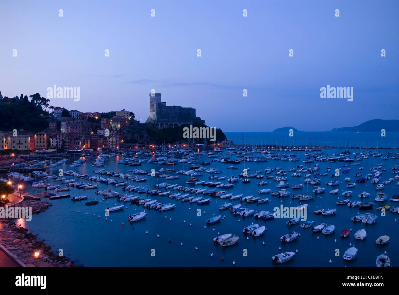 Lerici dawn castle hi-res stock photography and images - Alamy