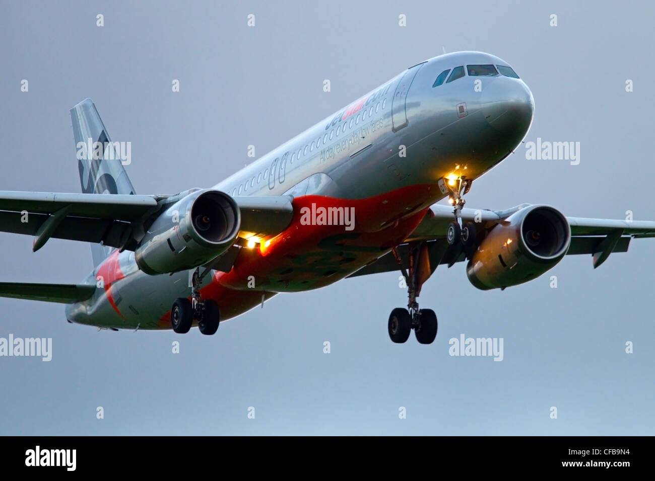 Jetstar Airbus A320 aircraft, Auckland Airport, New Zealand Stock Photo ...