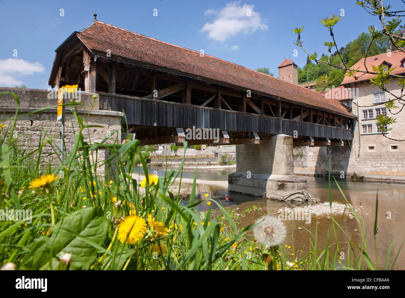 Canton, Freiburg, Switzerland, Europe, Fribourg, river, flow, brook ...