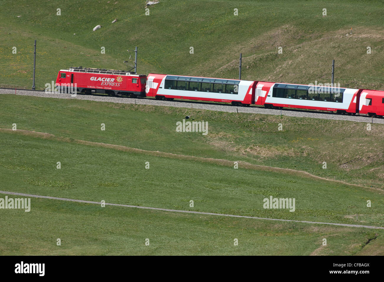 Switzerland valais glacier express train hi-res stock photography and ...