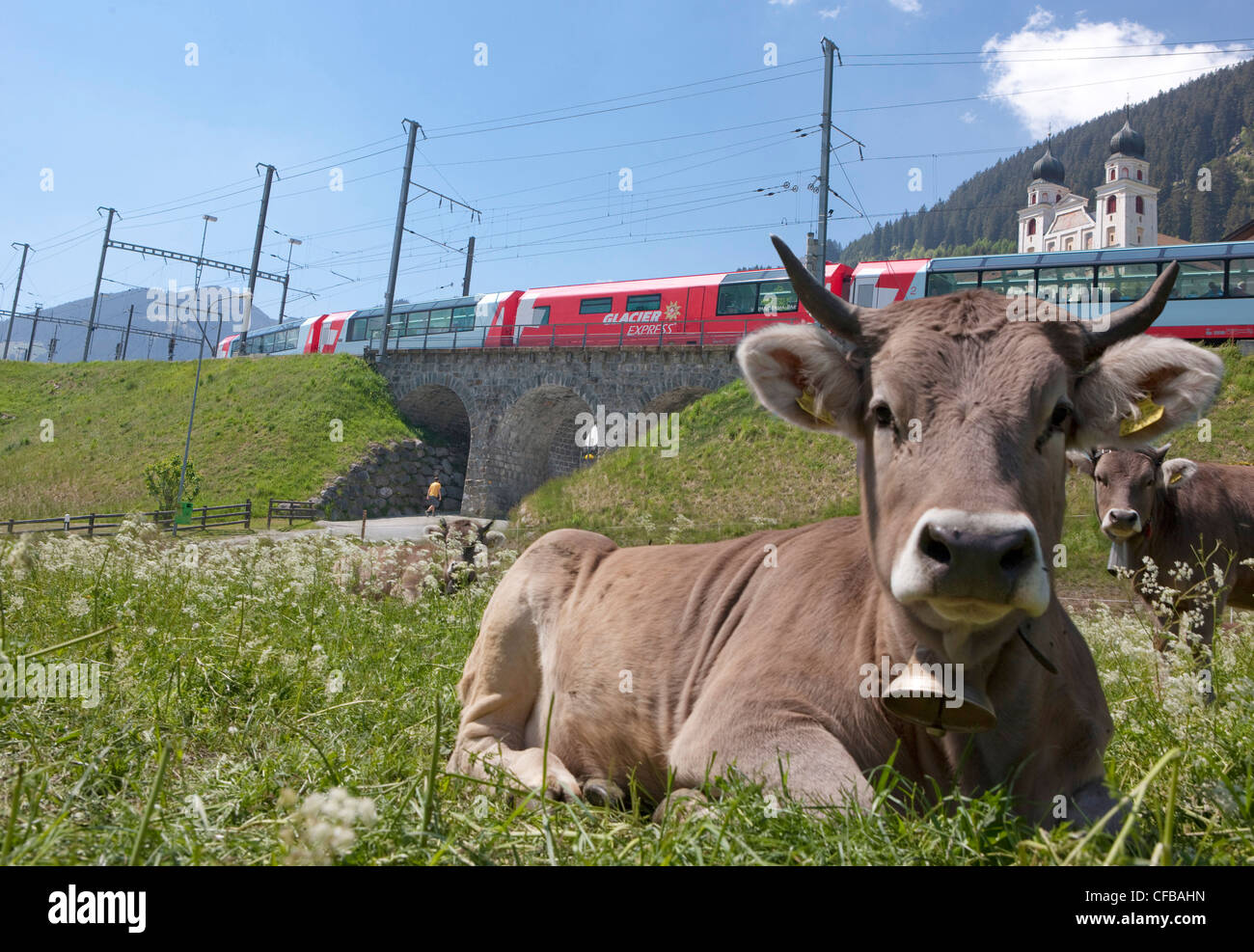 Road, Railway, train, railroad, canton, Graubünden, Grisons ...