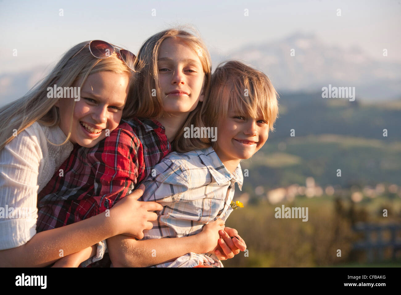 Canton Appenzell, Switzerland, Europe, Ausserrhoden, village, Alpstein ...
