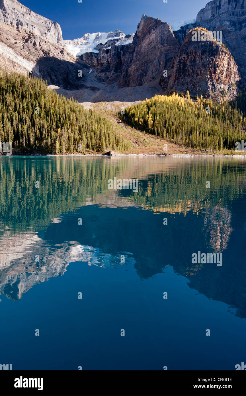 Moraine Lake reflection, Banff National Park, Alberta, Canada Stock ...