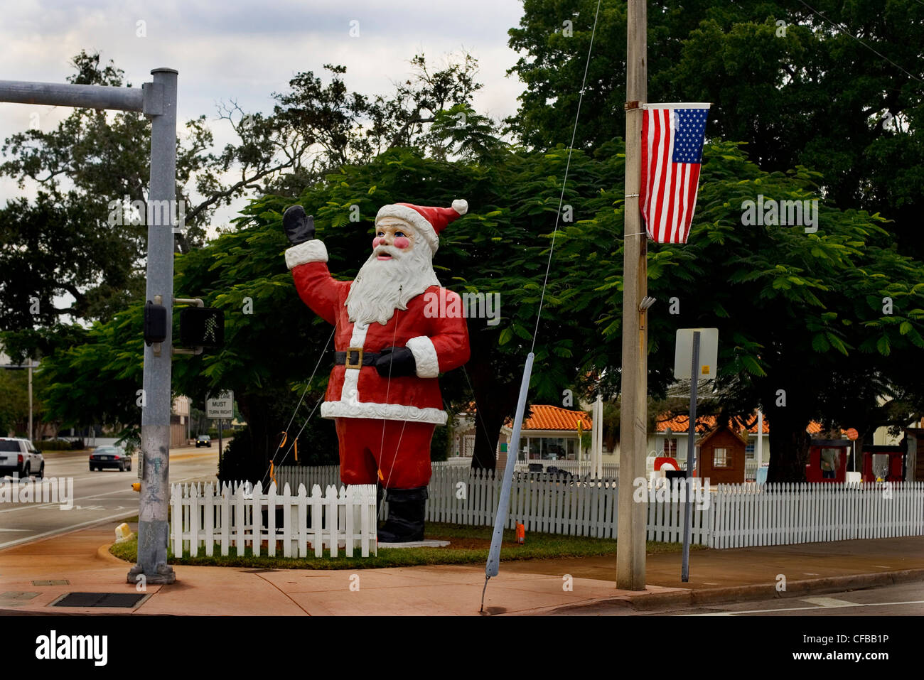 Huge scale model of Santa Clause on a Miami road side, Miami, USA Stock ...