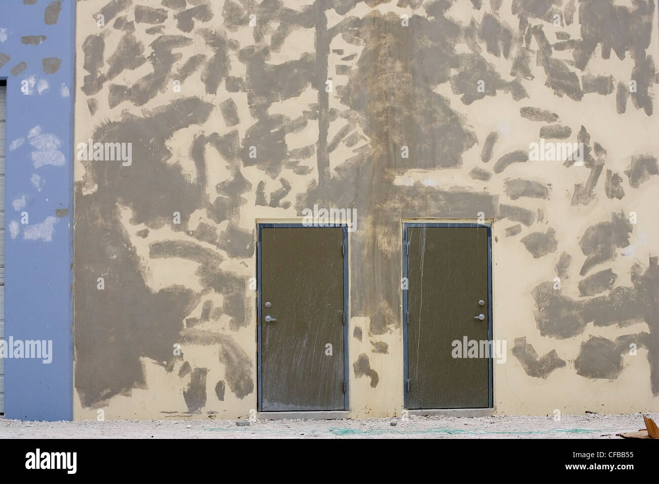Doors in newly built wall, Miami, USA Stock Photo - Alamy