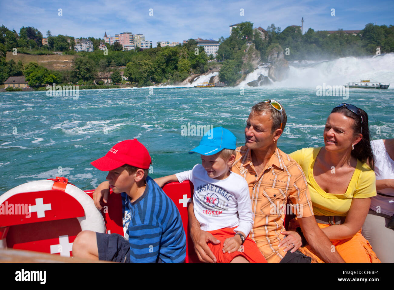 Family, river, flow, water, tourism, holidays, waterfall, canton ...