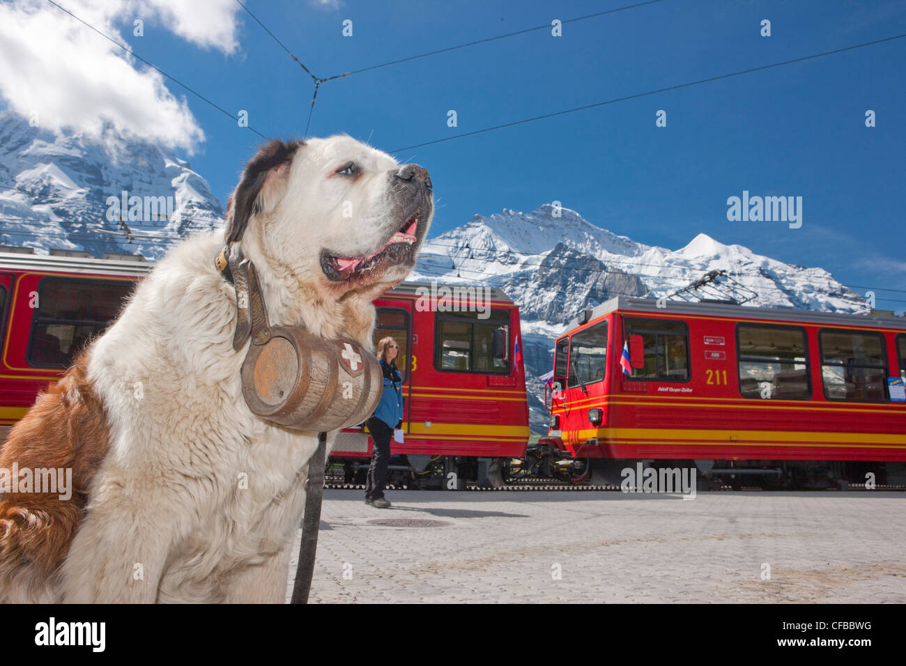 Mountain, mountains, mountain railway, canton Bern, Bernese Alps ...