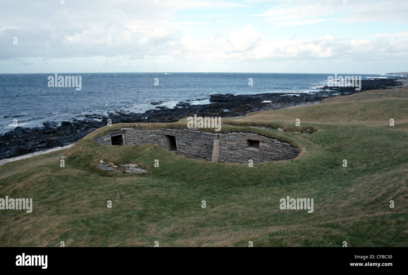 Knap of Howar Neolithic Houses on the island of Papa Westray in Orkney ...