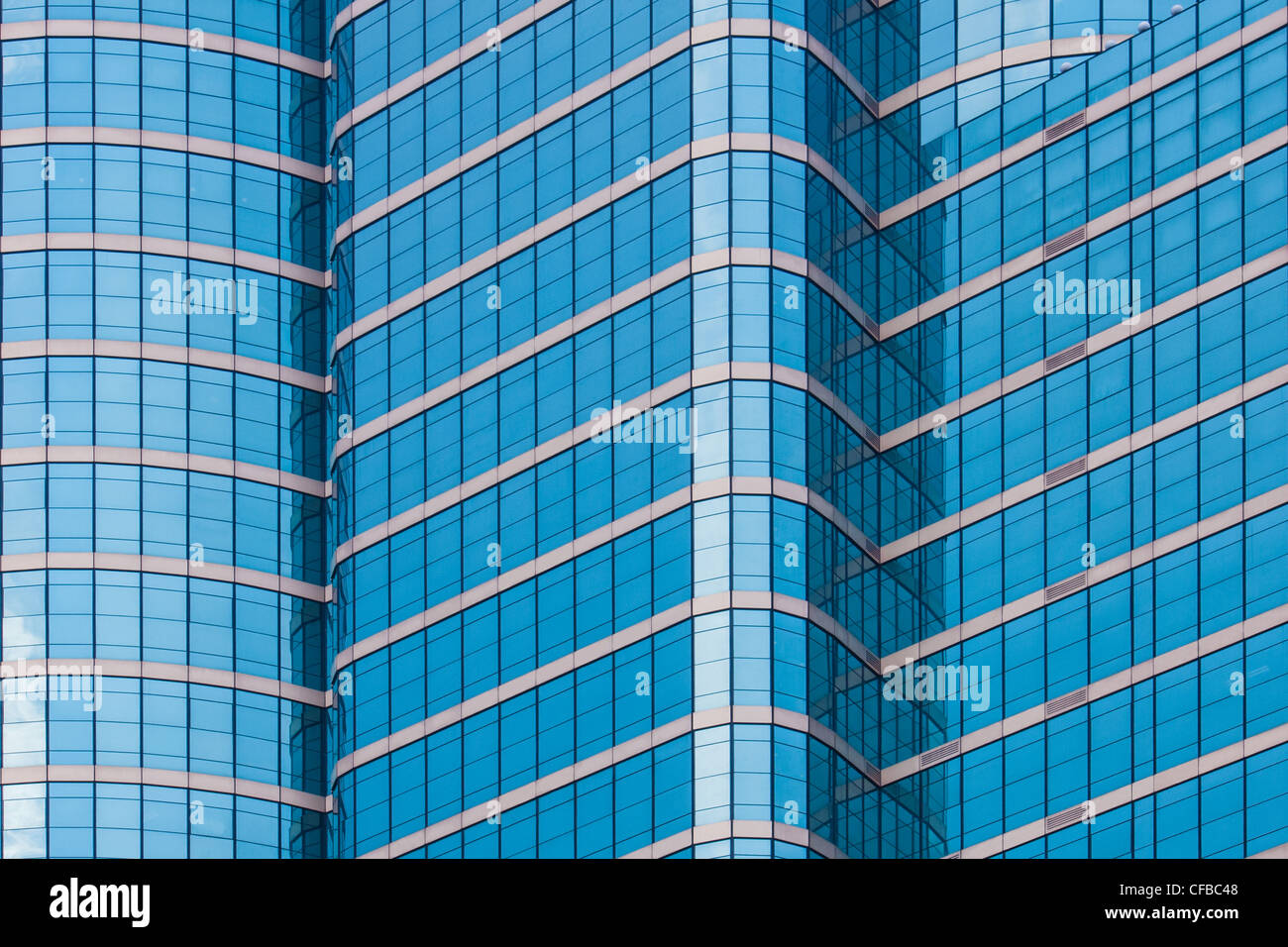 blue mirror glass building, exterior building Stock Photo - Alamy