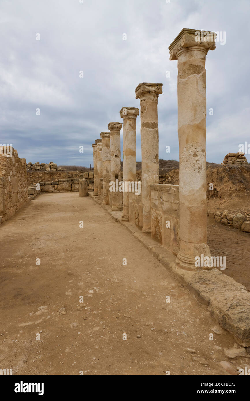 Roman columns at Paphos archaeological site, Cyprus Stock Photo - Alamy