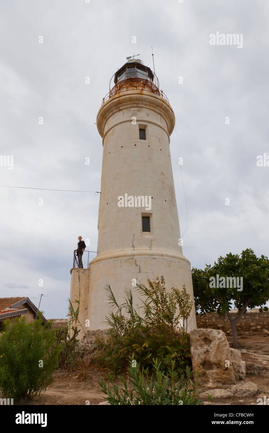The lighthouse in Paphos, Cyprus Stock Photo - Alamy