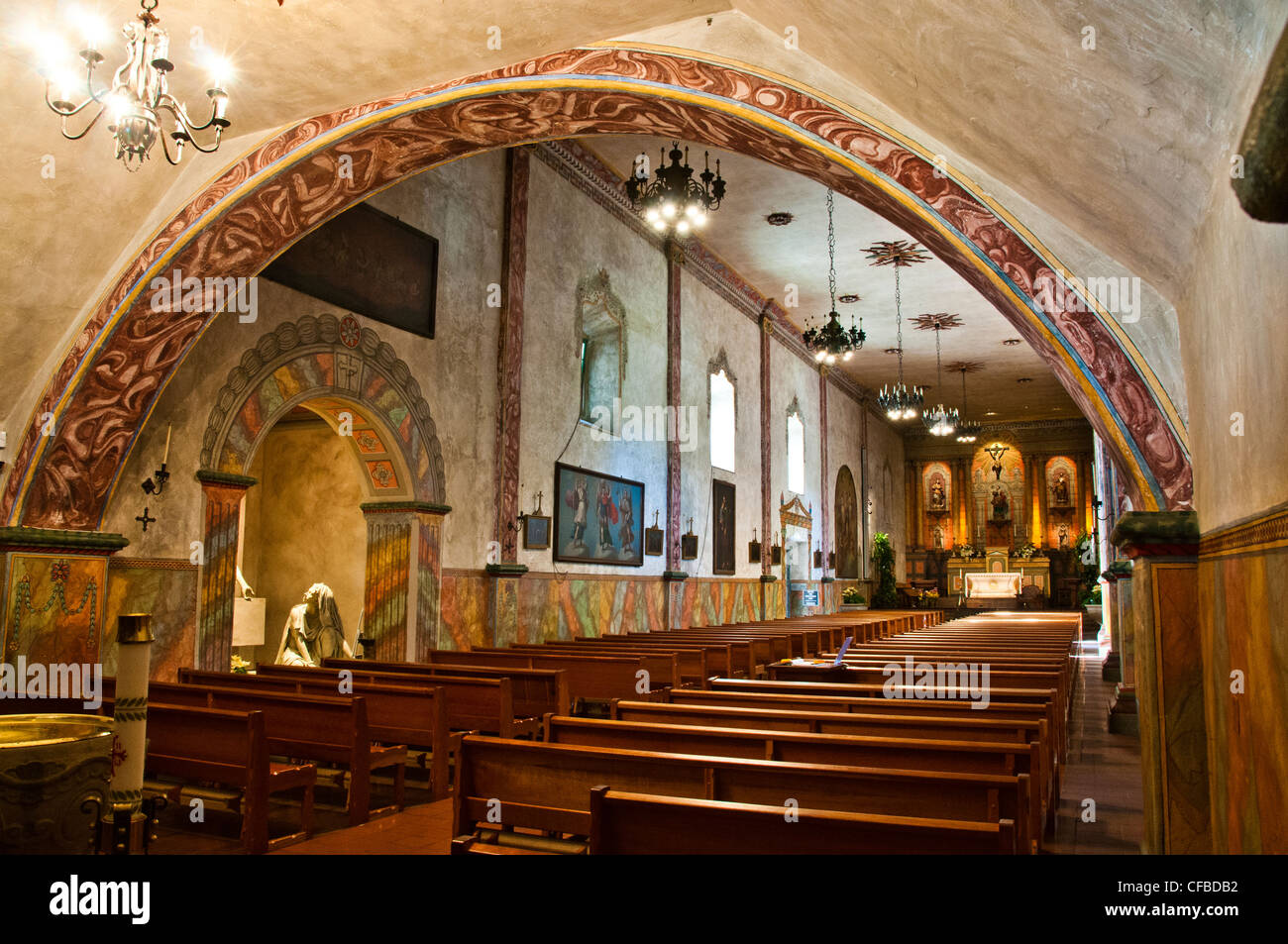 Mission santa barbara interior hi-res stock photography and images - Alamy