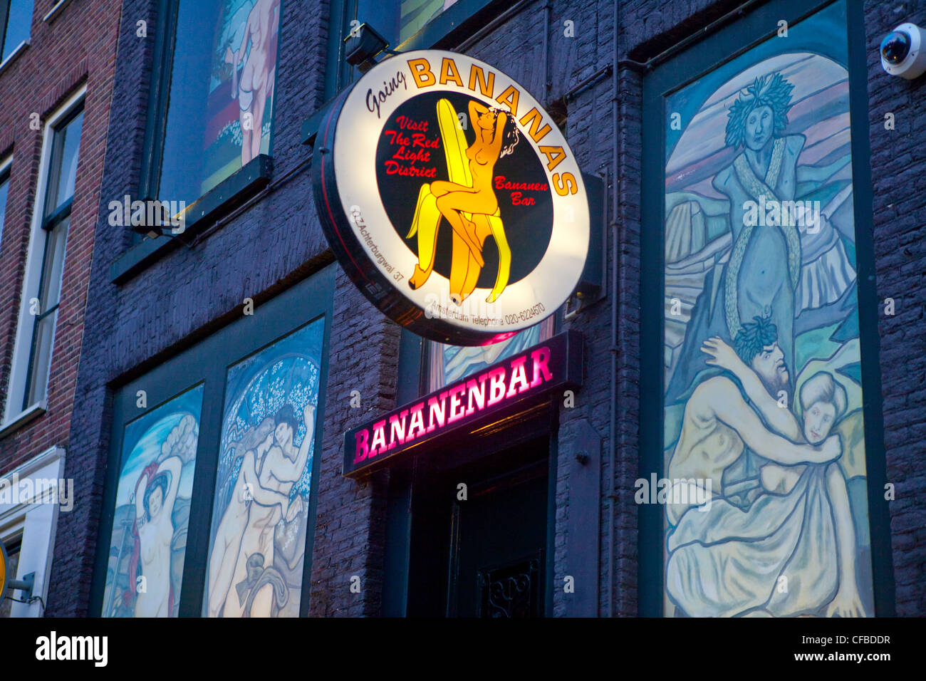Holland, Europe, Netherlands, Amsterdam, red light quarter, sign ...