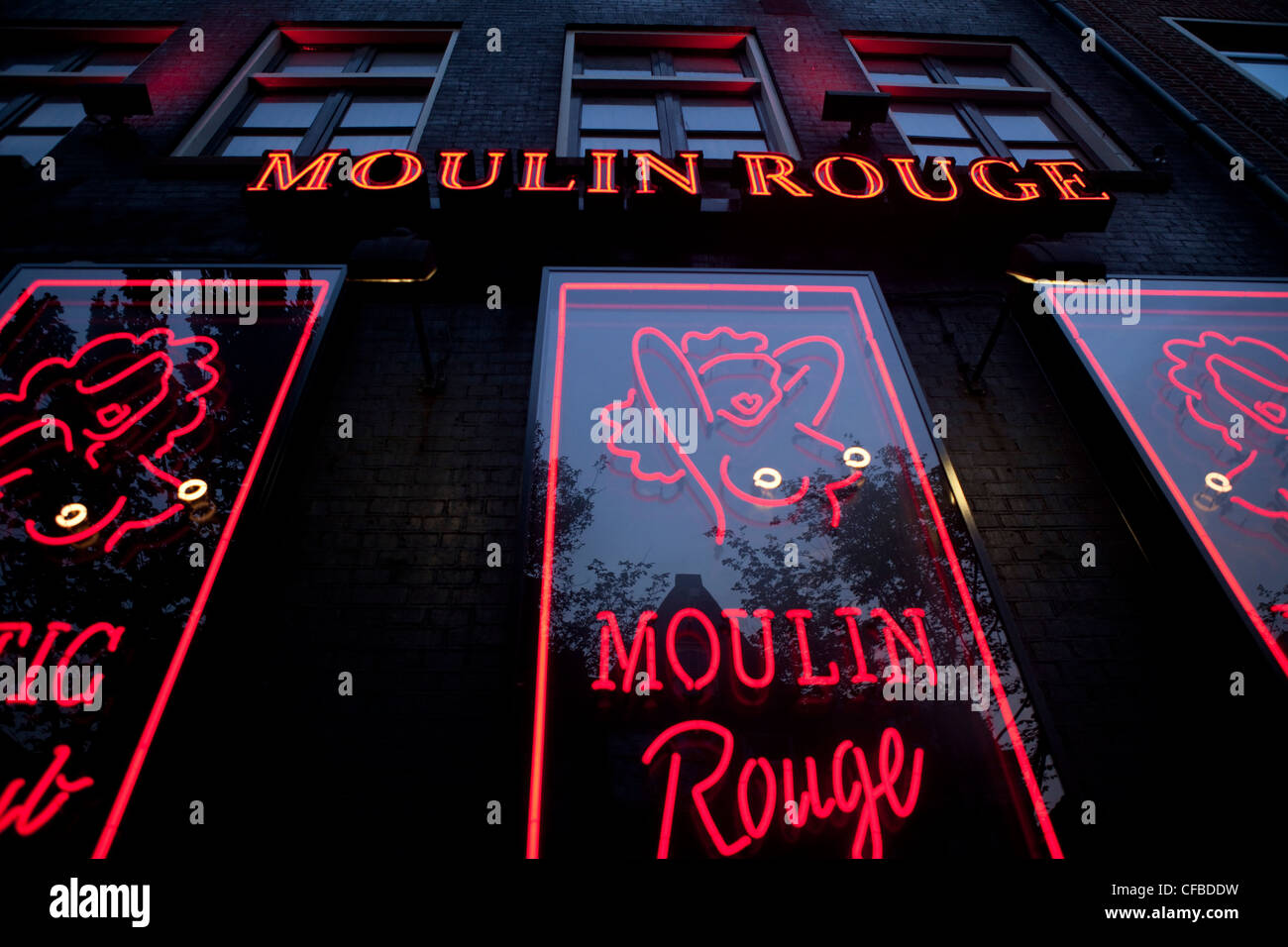 Holland, Europe, Netherlands, Amsterdam, red light quarter, sign ...