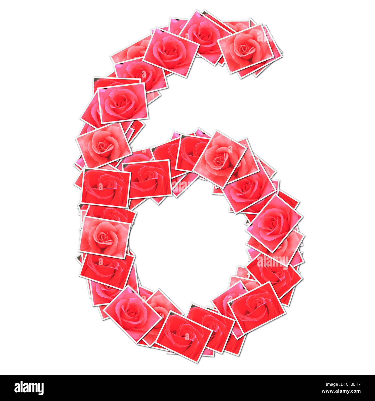 Number made from red rose hi-res stock photography and images - Alamy