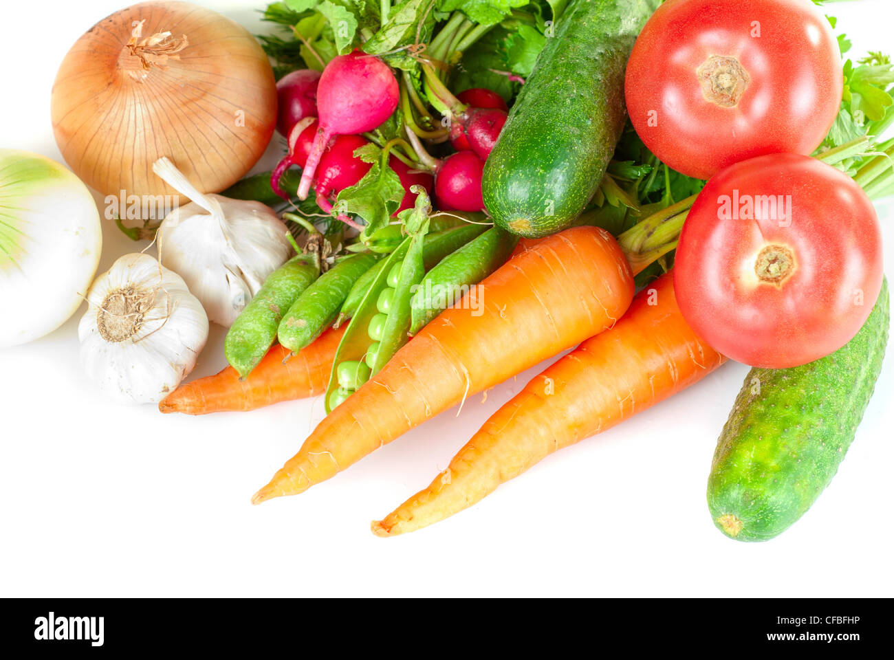 heap of vegetables isolated on white background Stock Photo - Alamy