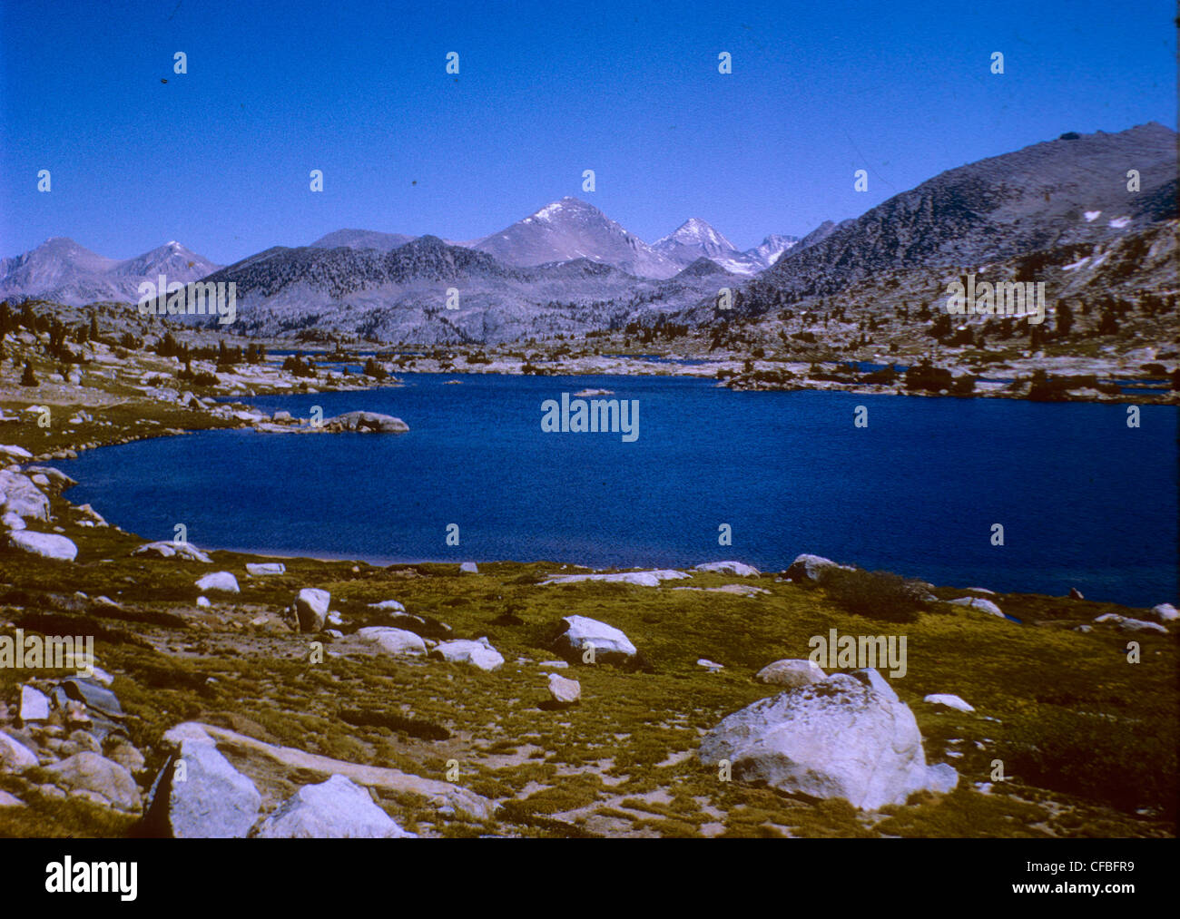 lake in high sierras bishop pass backpacking california 1960s john muir ...
