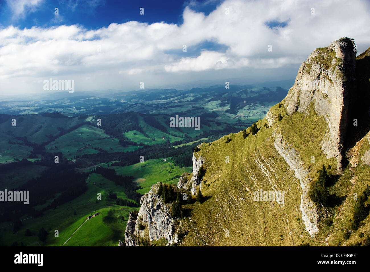 Switzerland, canton Bern, Hohgant, landscape, scenery, Eriz, Trogenhorn ...