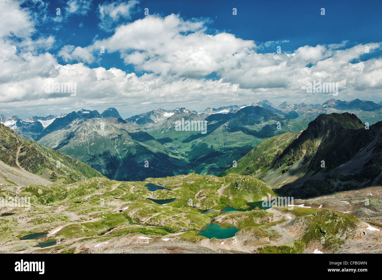 Alpen, mountain lake, blue, Engadine, Upper Engadine, mountains ...