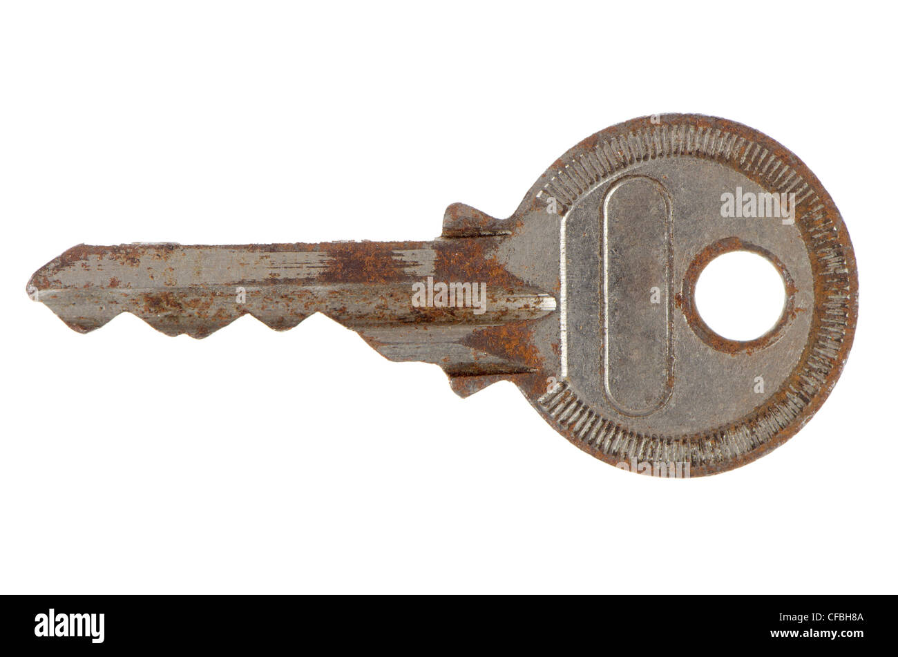 Old rusty key isolated on white background Stock Photo - Alamy