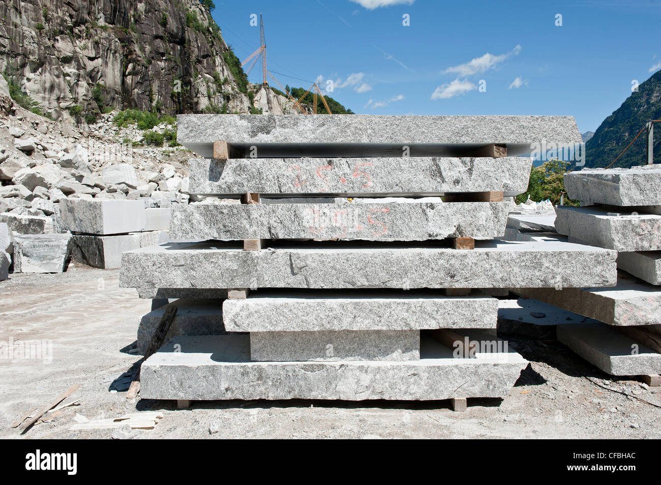Switzerland, Ticino, Iragna, Quarry, Granite, stones, industry, mining ...