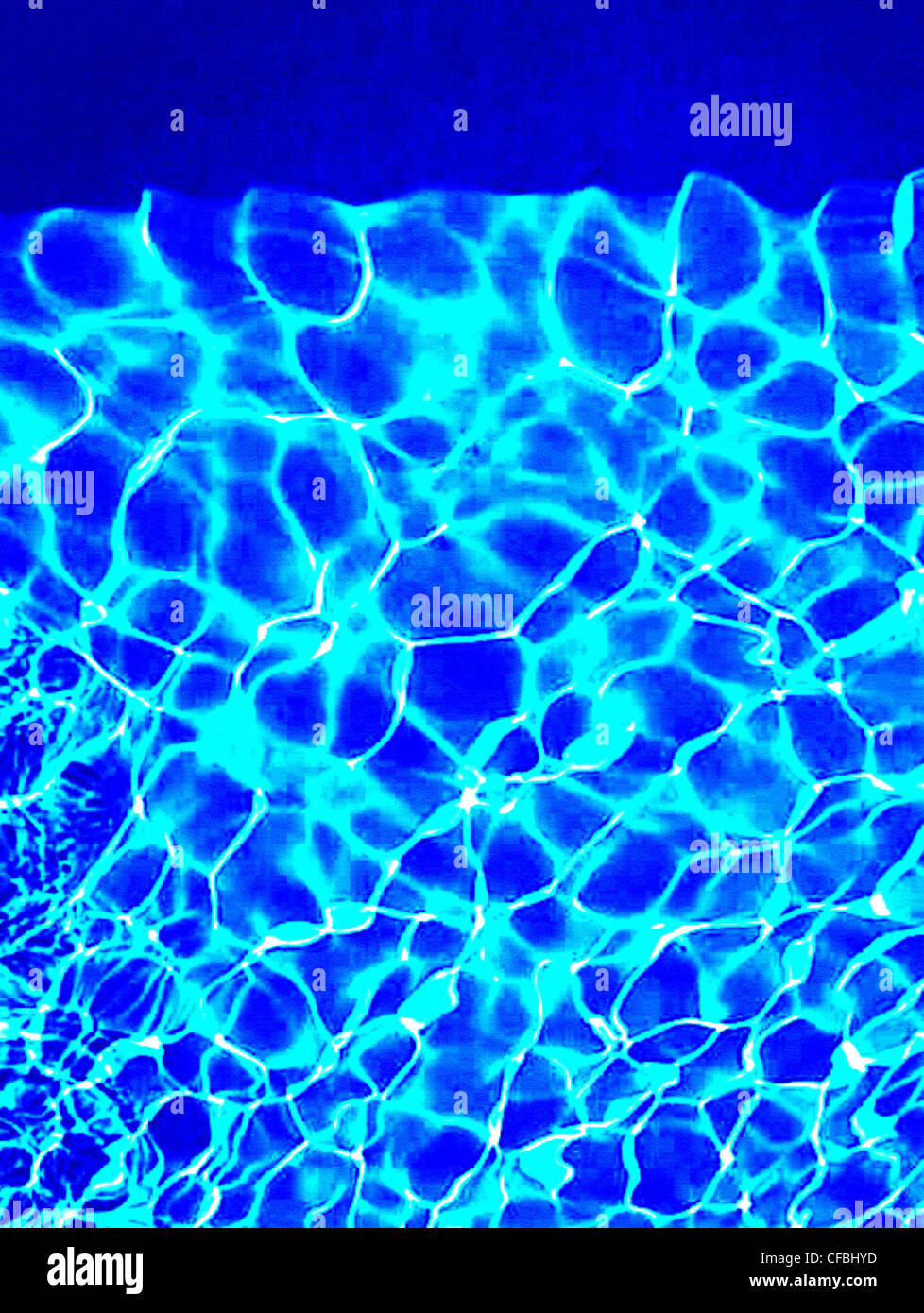 Rippled blue and turquoise effect on water Stock Photo - Alamy