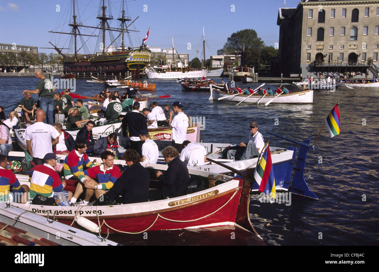 Rowing festival in Amsterdam harbor, The Netherlands Stock Photo - Alamy