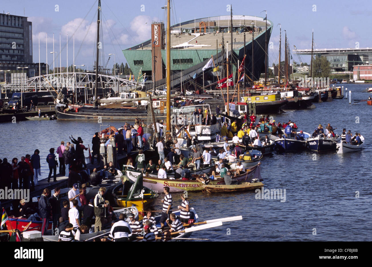 Rowing festival in Amsterdam harbor, The Netherlands Stock Photo - Alamy