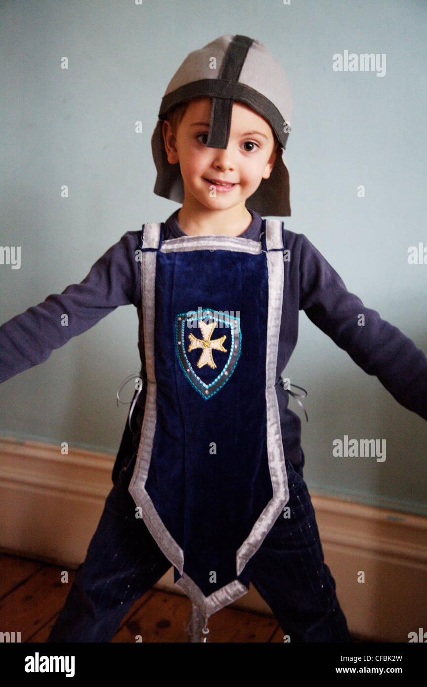 Male child, wearing knights costume Stock Photo - Alamy