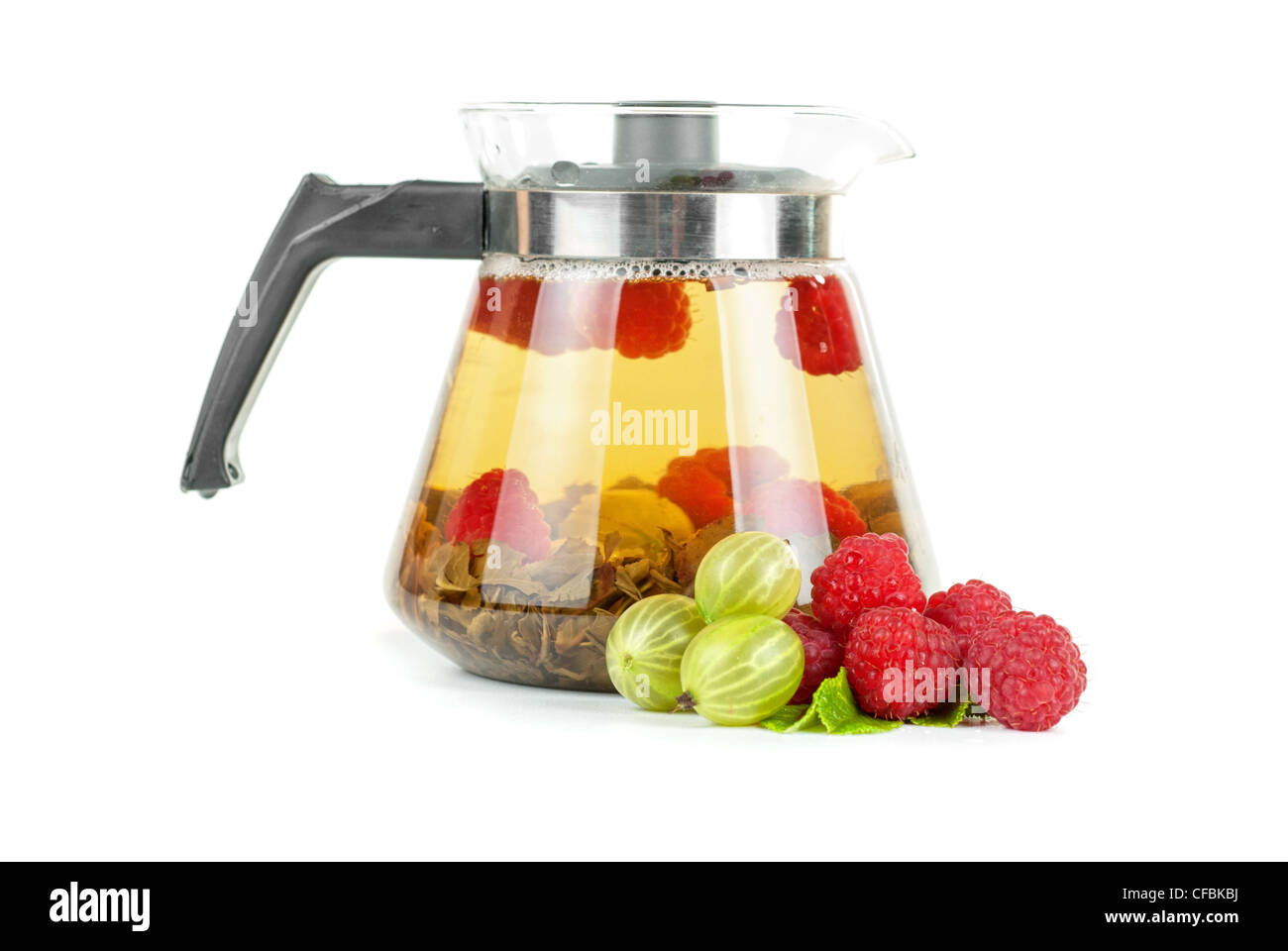 Fruit tea glass teapot Cut Out Stock Images & Pictures - Alamy