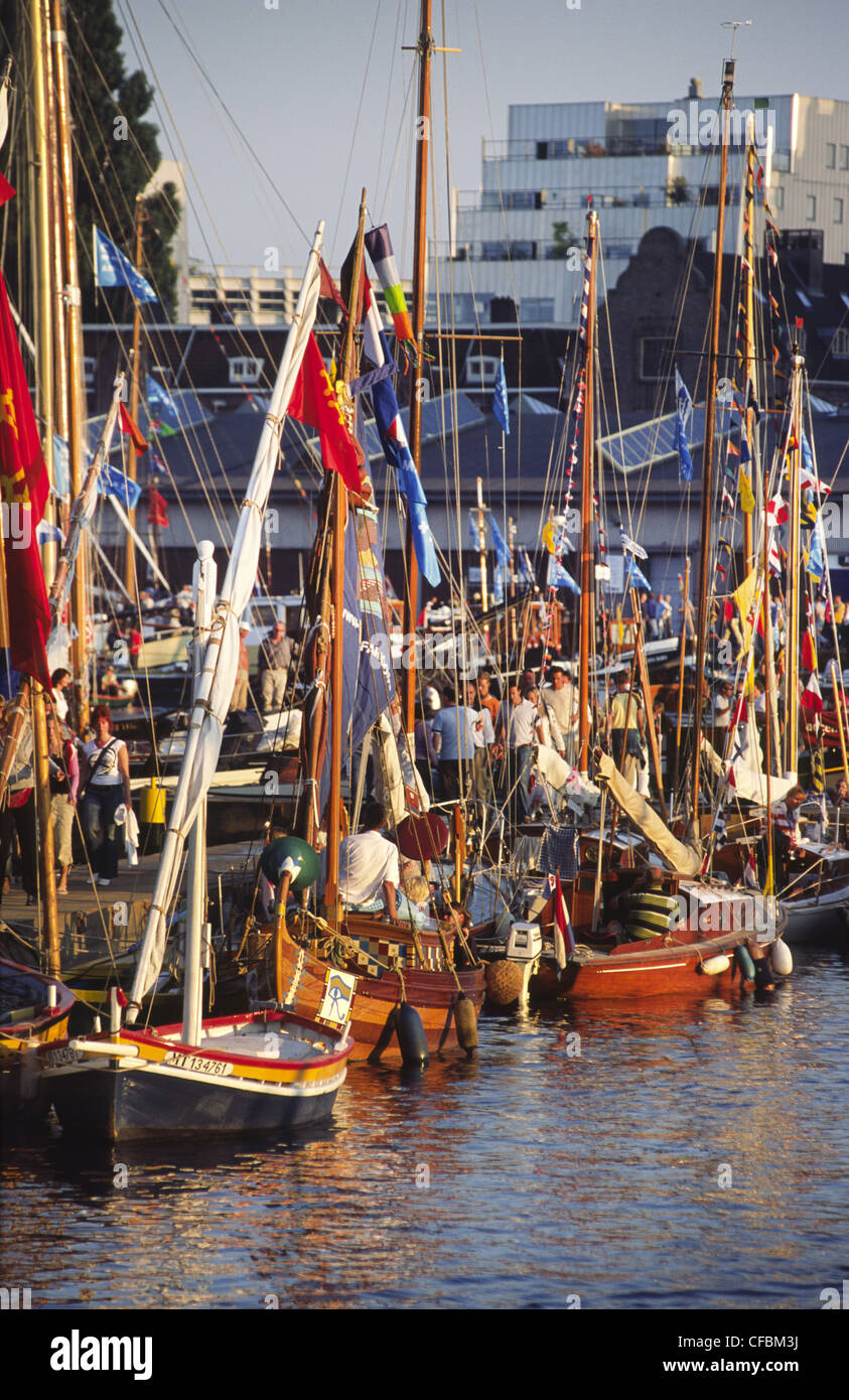 Traditional Dutch boats during the SAIL 2005 maritime event. Amsterdam ...