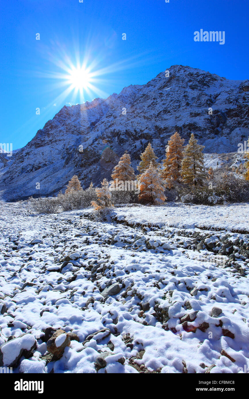 Arolla, Arolla valley, Arollatal, mountains, view, Eringer valley, back ...